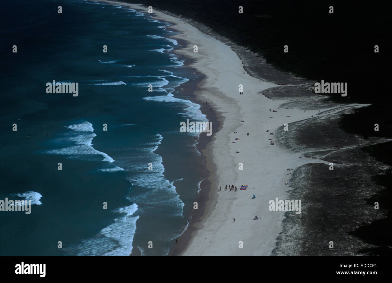 Tallow beach seen from Byron Bay Lighthouse , NSW Australia Stock Photo ...