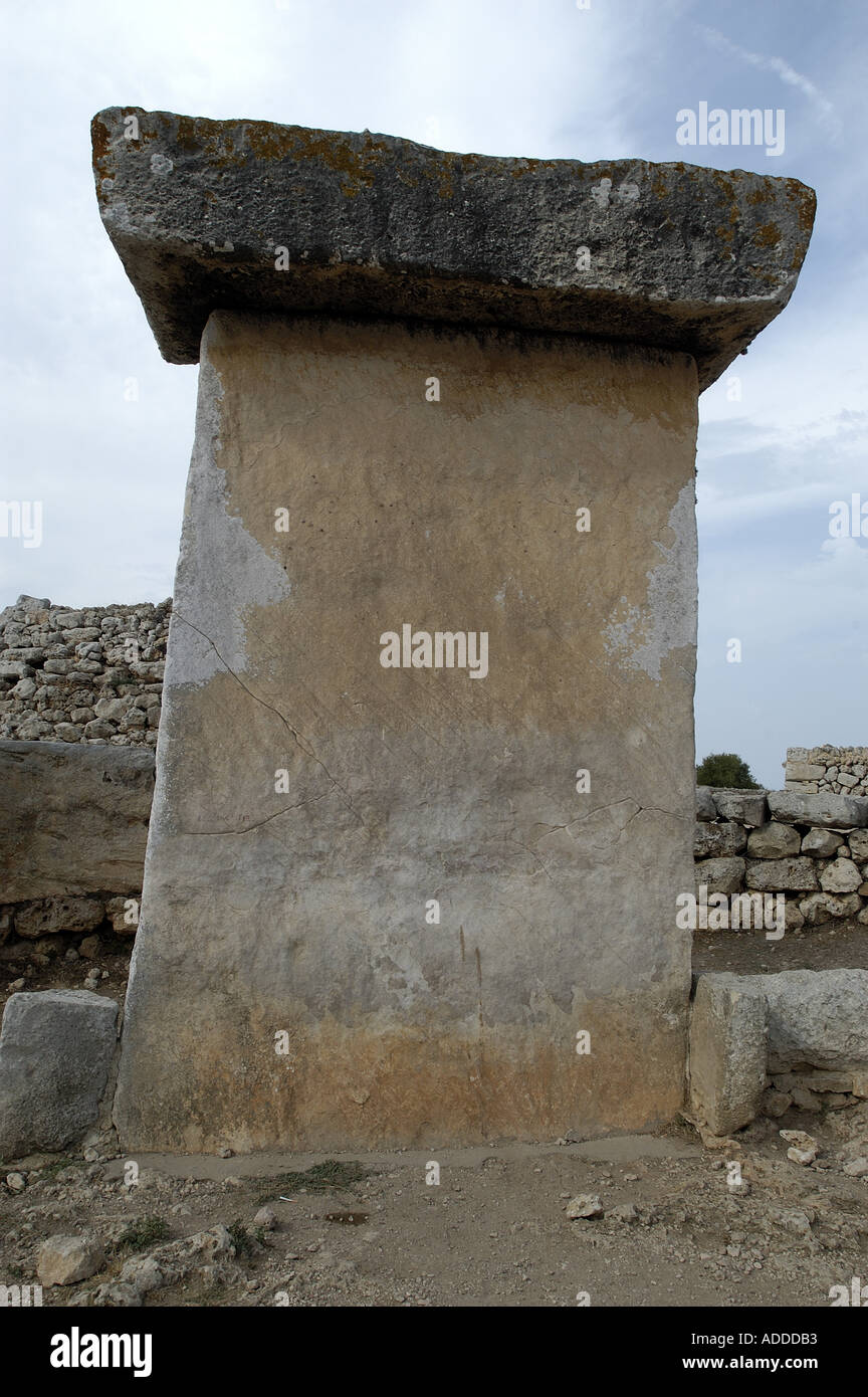 Prehistoric monument Minorca Menorca Spain Europe Mediterranean Stock ...