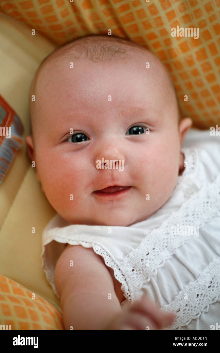 Model Released Ten week old baby girl Stock Photo - Alamy