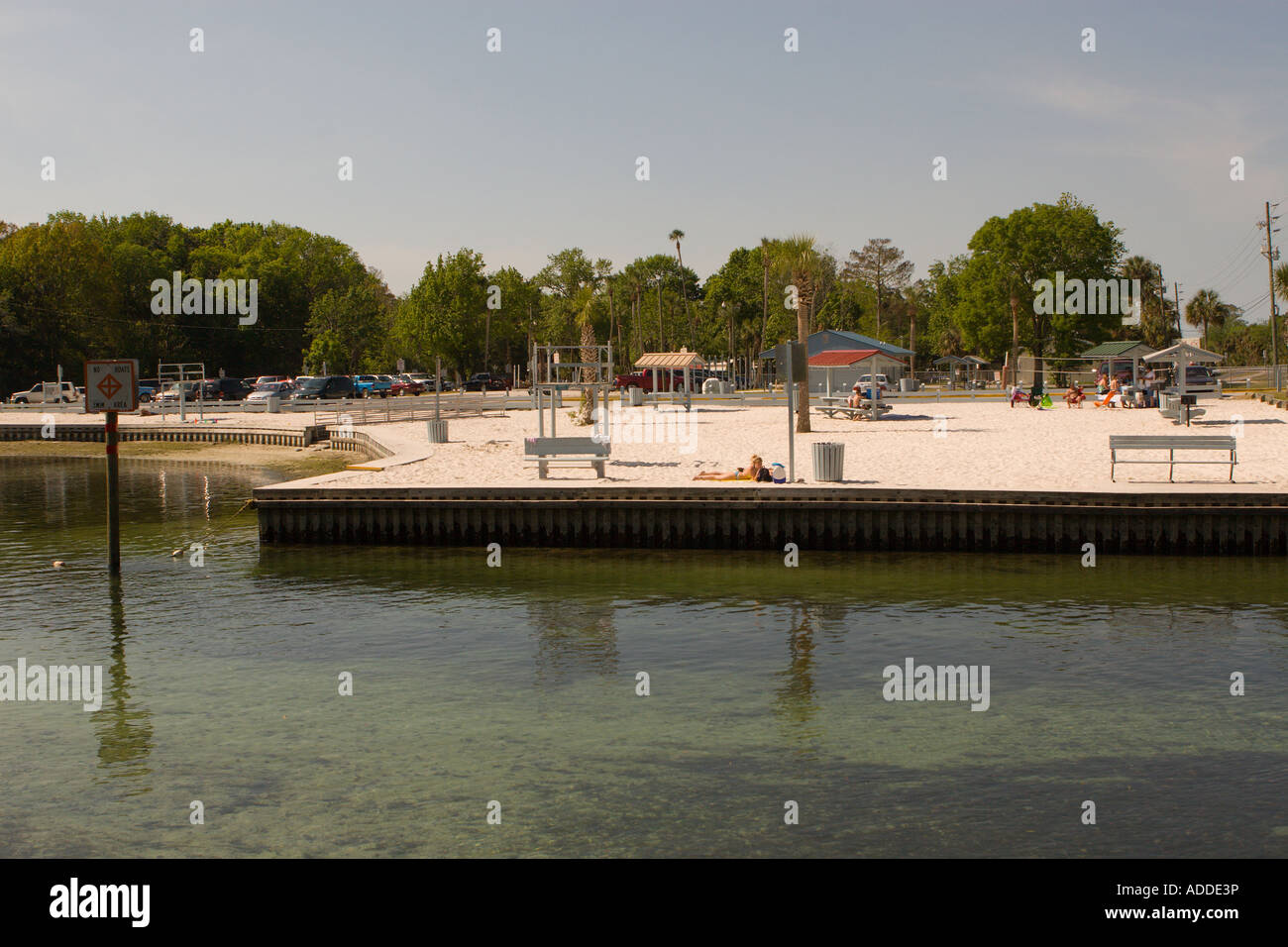 River Recreation Area with Sand and Water Amenities Stock Photo - Alamy