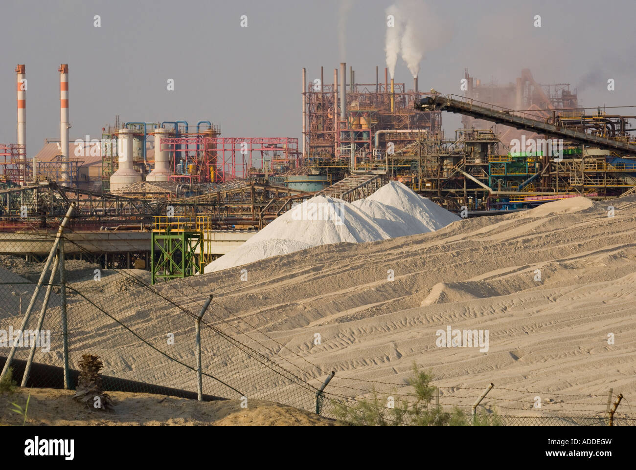 Israel Dead Sea area Industry Dead Sea Works Phosphates plant Panoramic ...