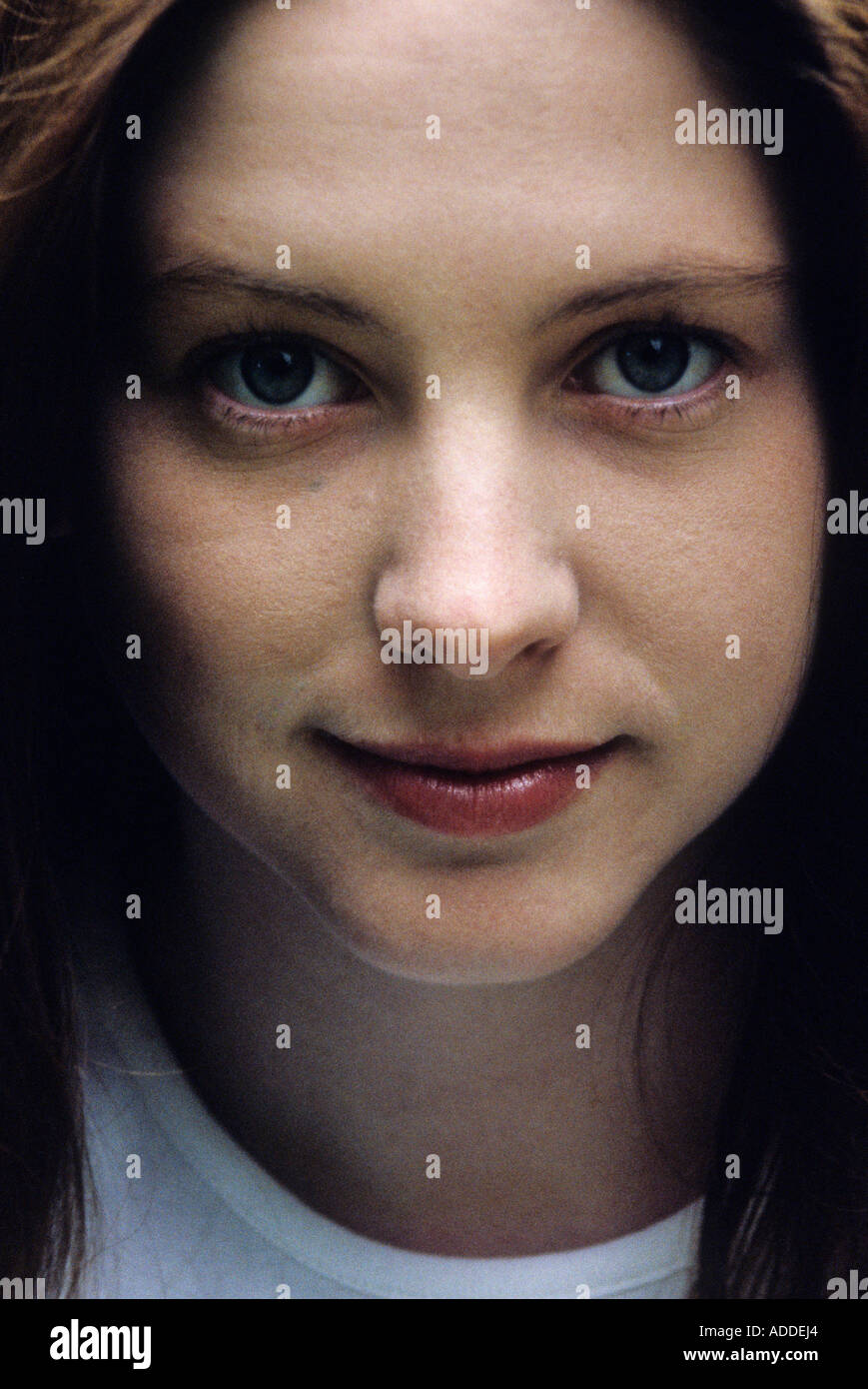 High grain closeup of a teenage girl Stock Photo - Alamy