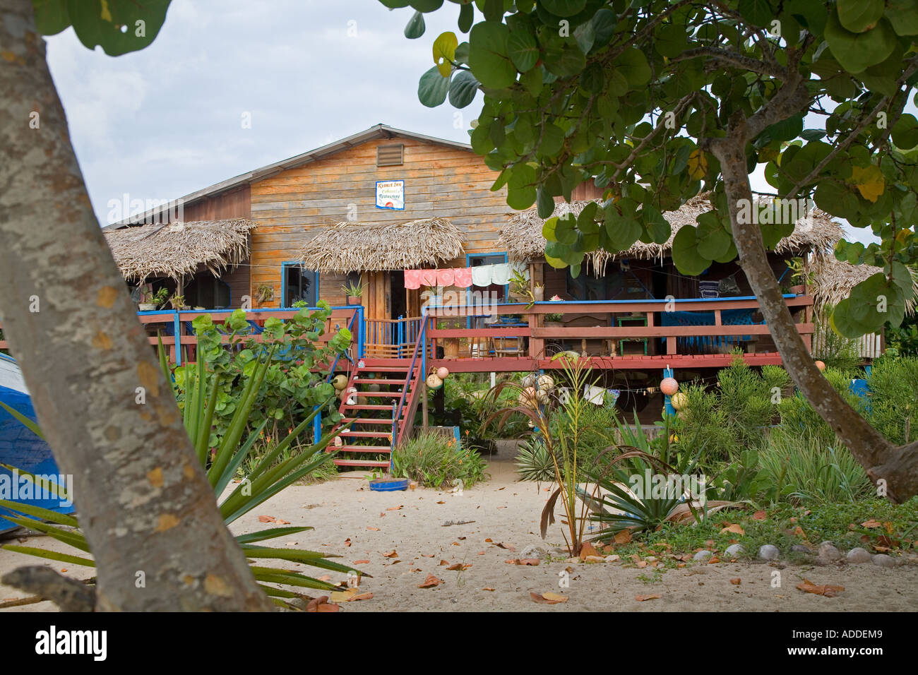 Hopkins Belize Kismet Inn on the beach in a small Garifuna town in ...