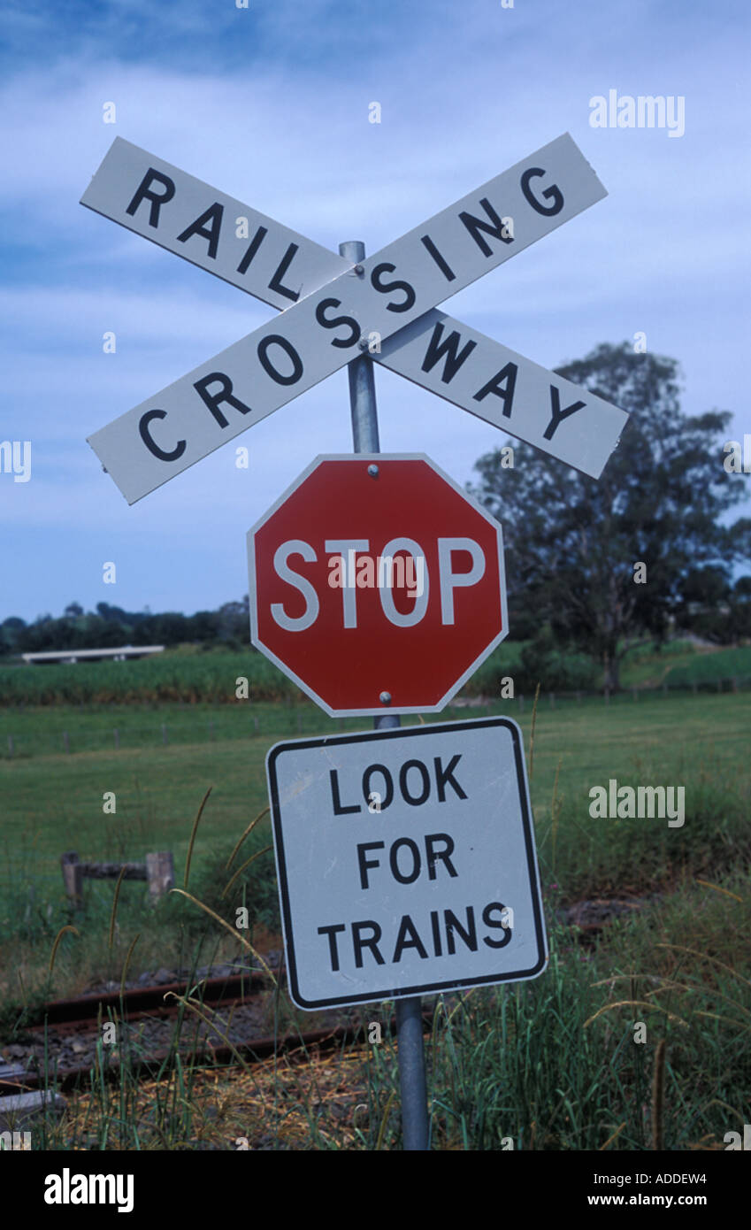 railway crossing , NSW , Australia Stock Photo - Alamy
