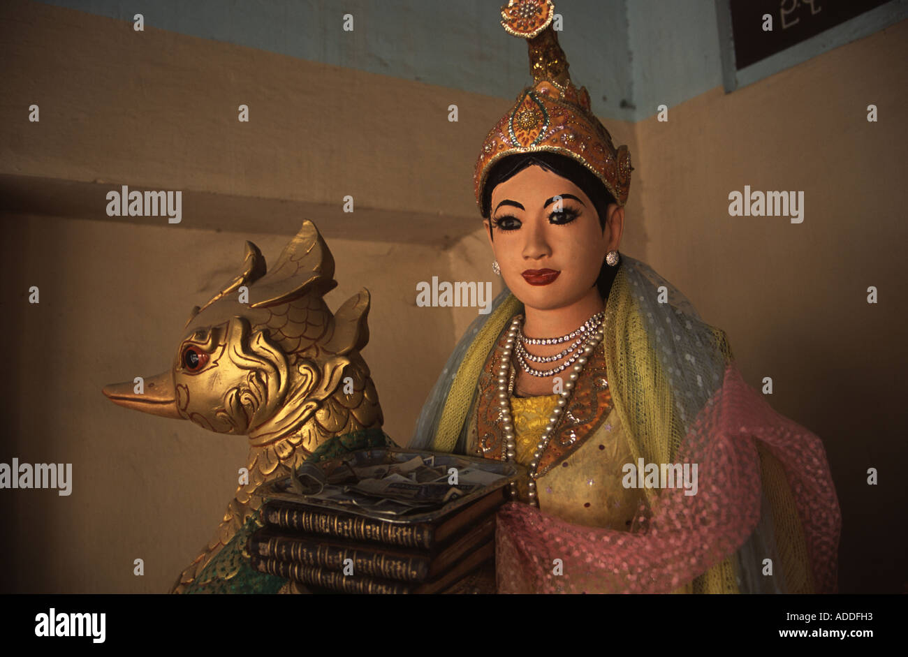 Myanmar Bagan Myinkaba A statue portraying a Nat spirit worshiped with ...