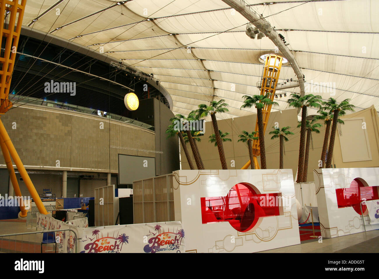 new interior of newly refurbished Millennium dome in Greenwich London ...