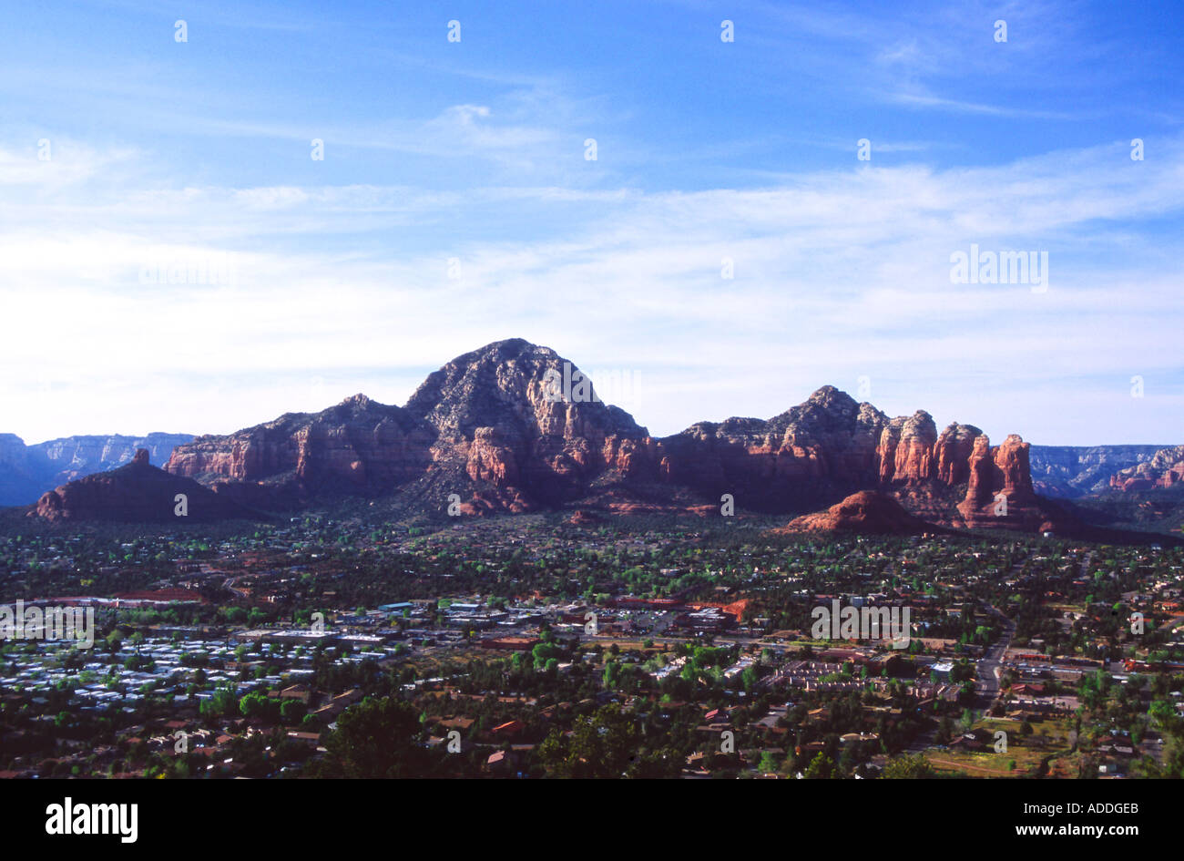 Red rock hills suburban housing Sedona Arizona USA Stock Photo - Alamy