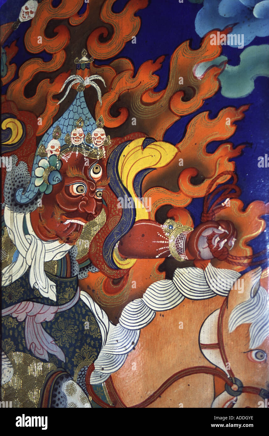 Buddhist Artwork from a lhasa monastery Stock Photo - Alamy