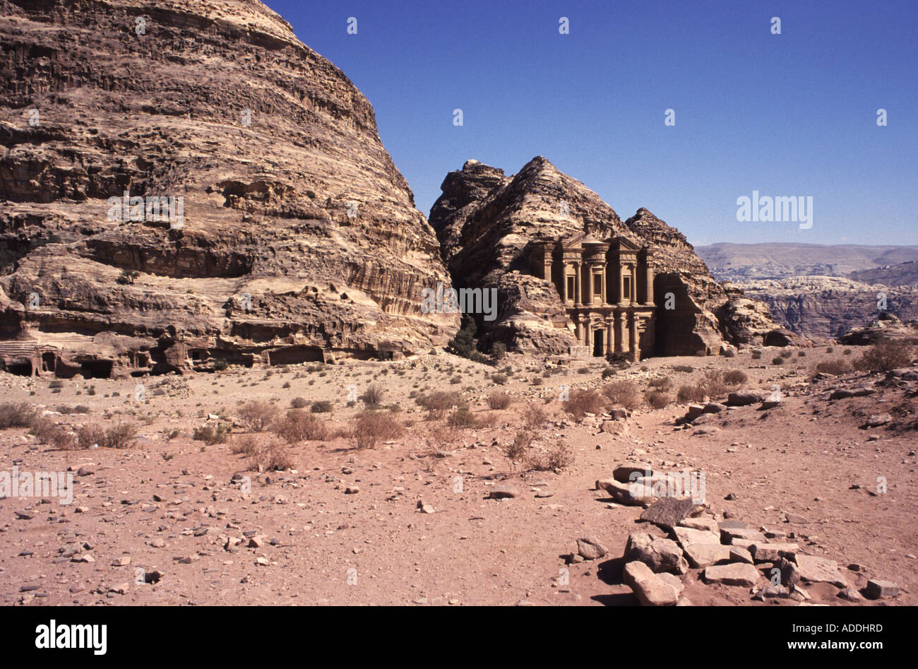The Monastery building at Petra Jordan Stock Photo - Alamy
