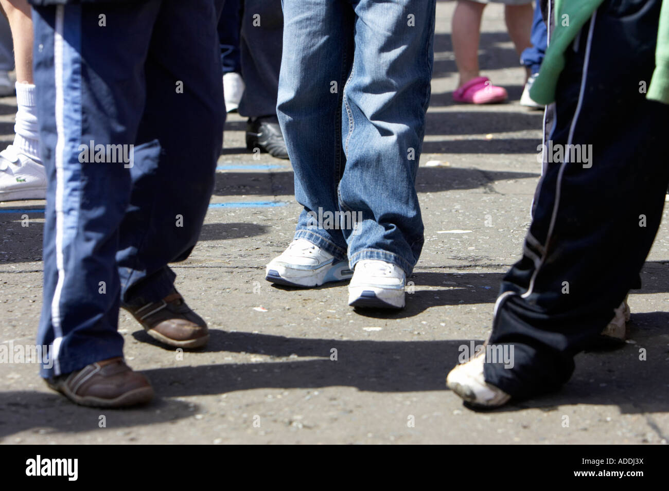 Gang of kids loitering hi-res stock photography and images - Alamy