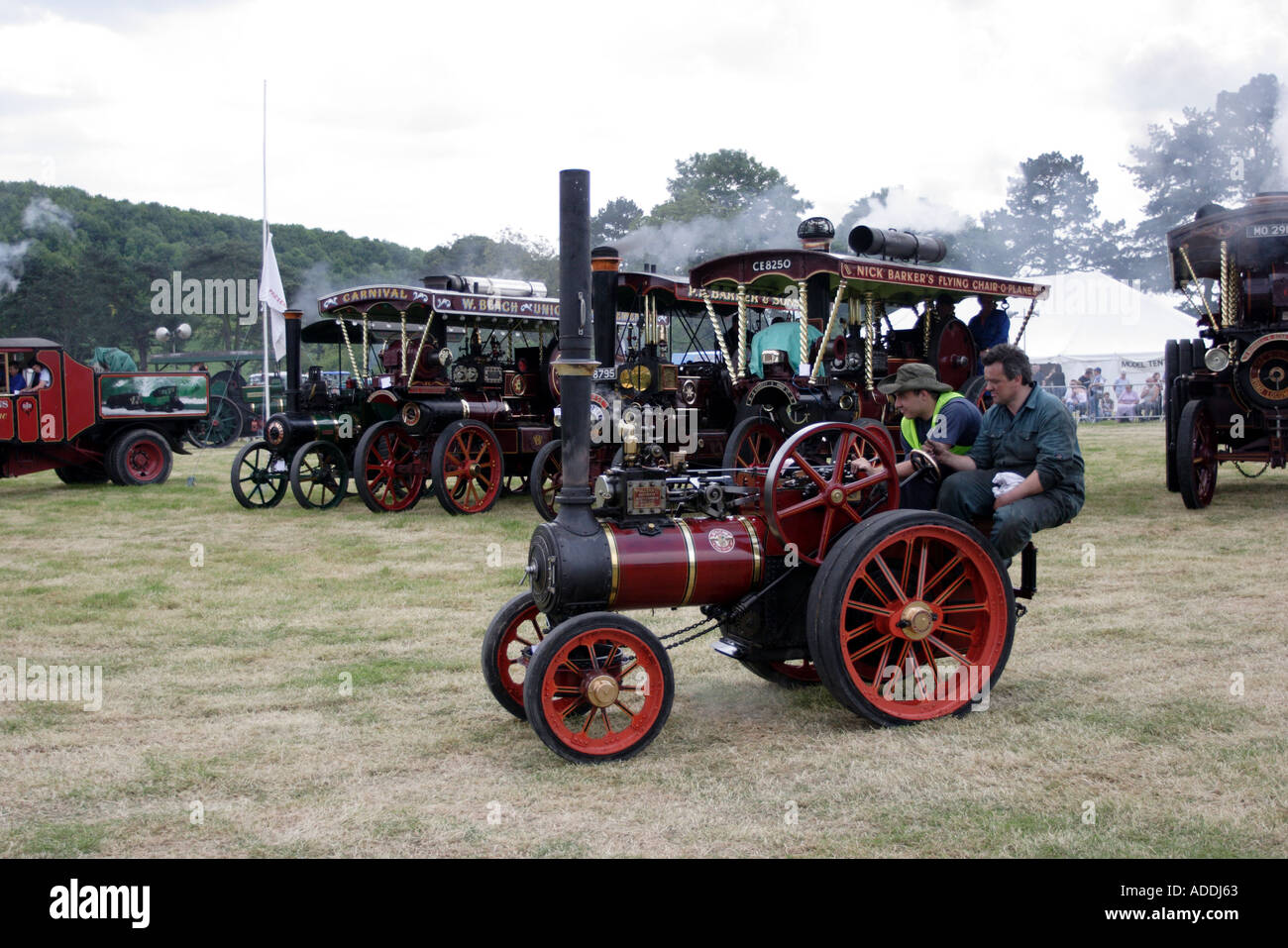 Vintage traction engines at a steam rally Stock Photo - Alamy