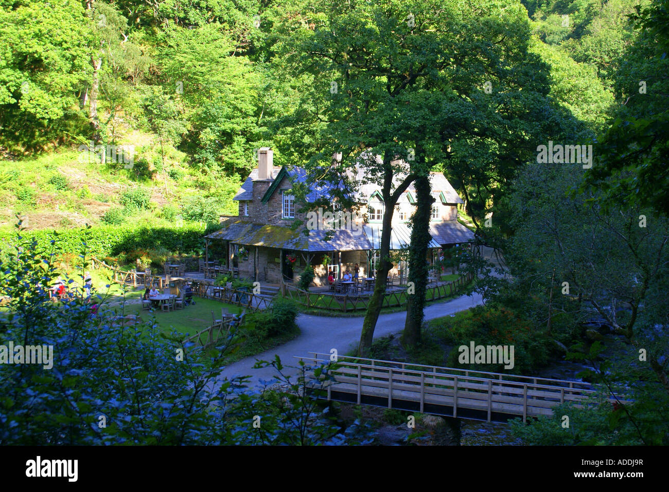 Watersmeet National Trust Tearoom Lynmouth Devon England Stock Photo ...