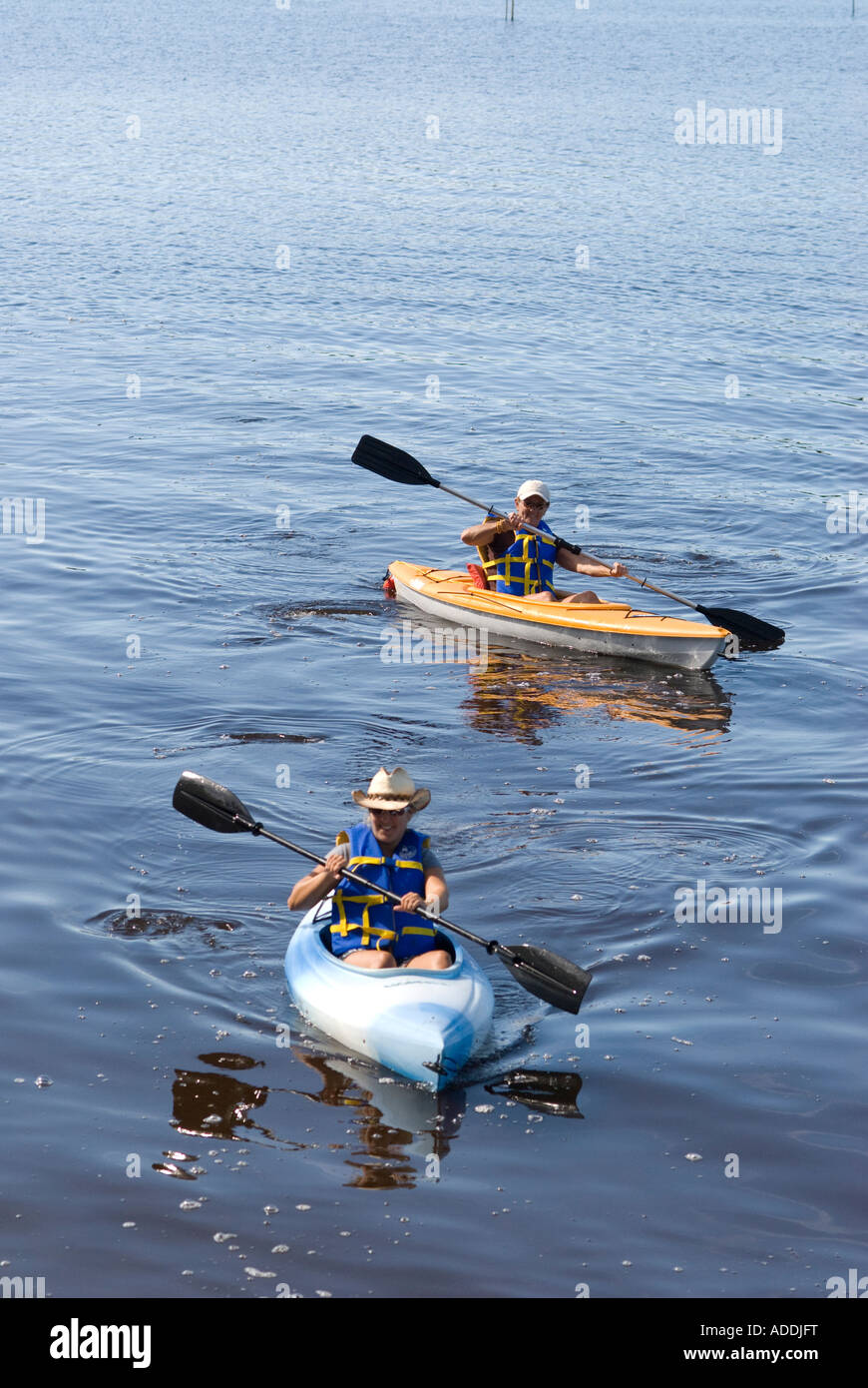 Tabusintac River with two women kayakers Stock Photo - Alamy