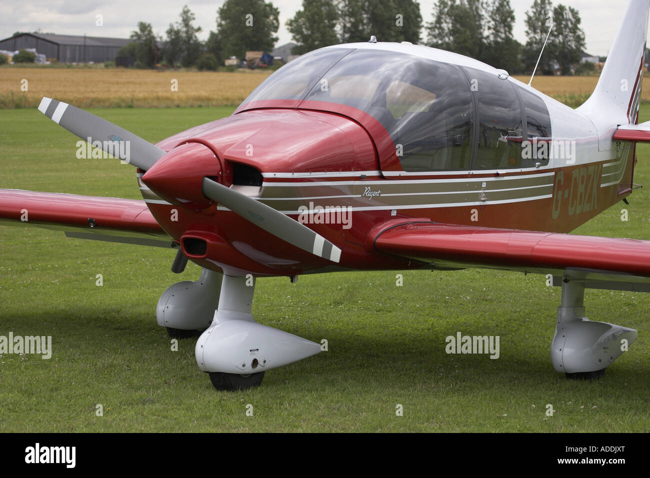 Robin DR400/180 Regent G-CBZK light four set aircraft parked at ...