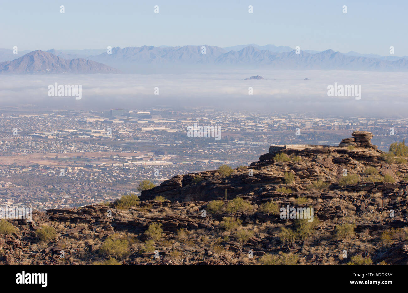View of Phoenix Arizona from a South Mountain lookout Stock Photo - Alamy