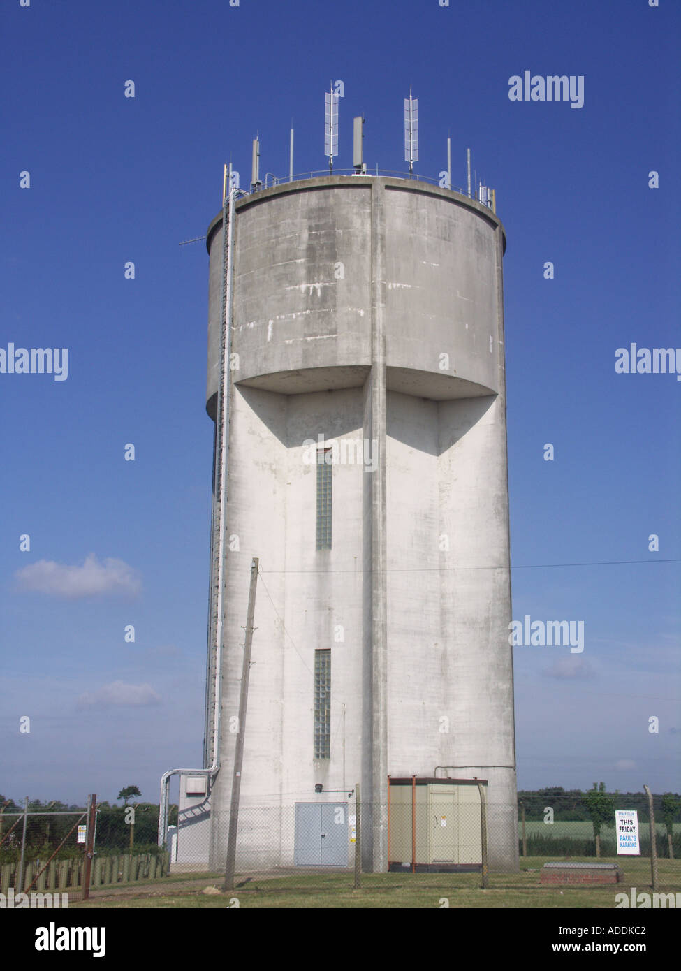 Concrete water tower Hollesley Suffolk England Stock Photo - Alamy