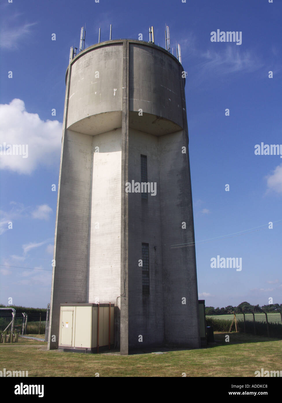 Concrete water tower Hollesley Suffolk England Stock Photo - Alamy