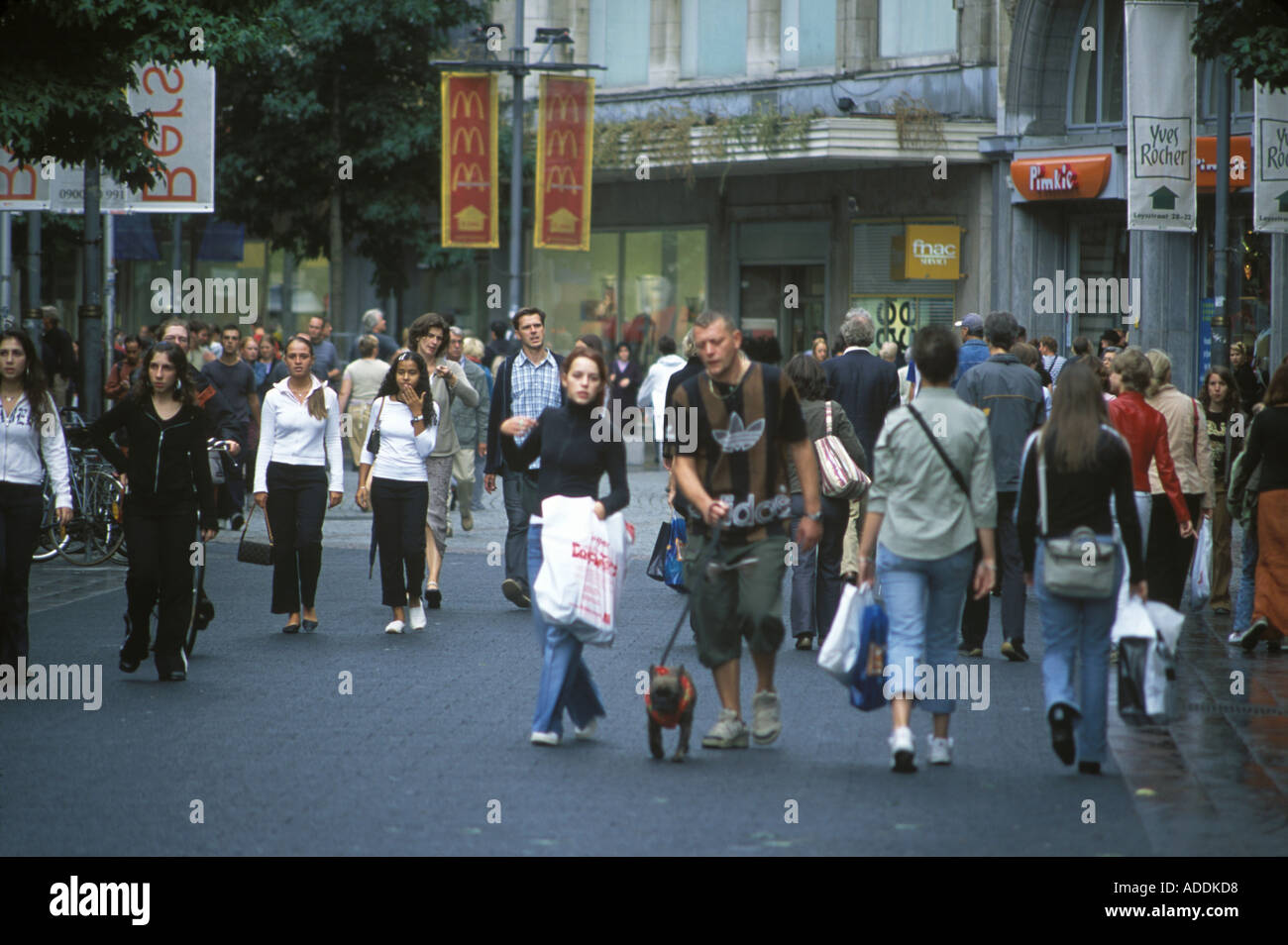 Young people out shopping in downtown Antwerp Belgium Stock Photo - Alamy