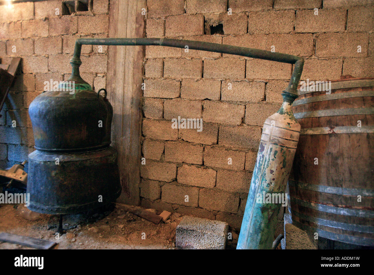 EUROPE GREECE AN OLD FASHIONED STILL FOR DISTILLING RAKI Stock Photo ...