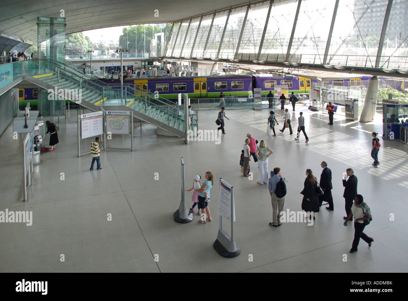 Interior view Stratford interchange railway station concourse ...