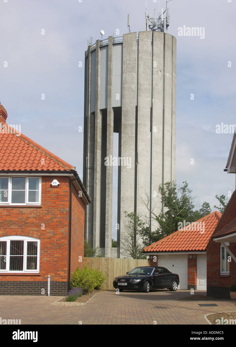 Concrete water tower Rushmere Heath Suffolk England Stock Photo - Alamy