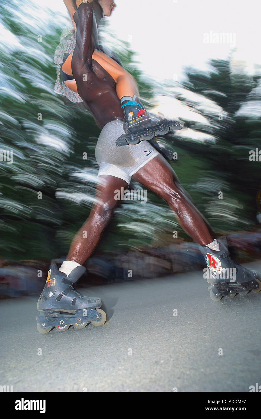 Sports man rollerblading hi-res stock photography and images - Alamy