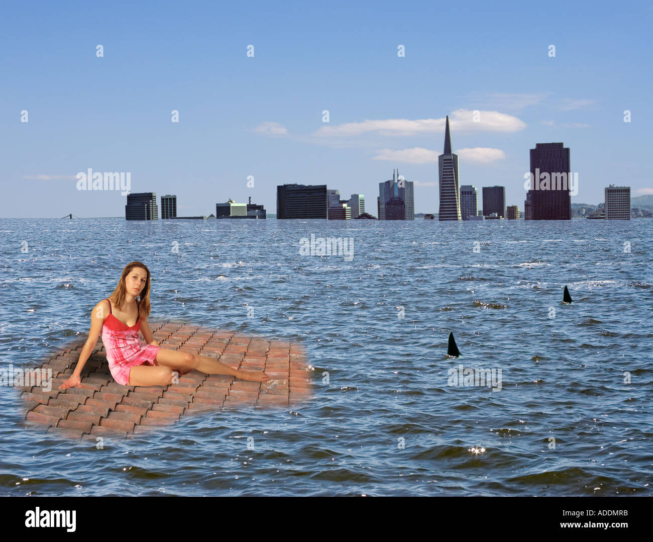 high tide destruction Zerstörtes Haus und Hochwasser Stock Photo - Alamy