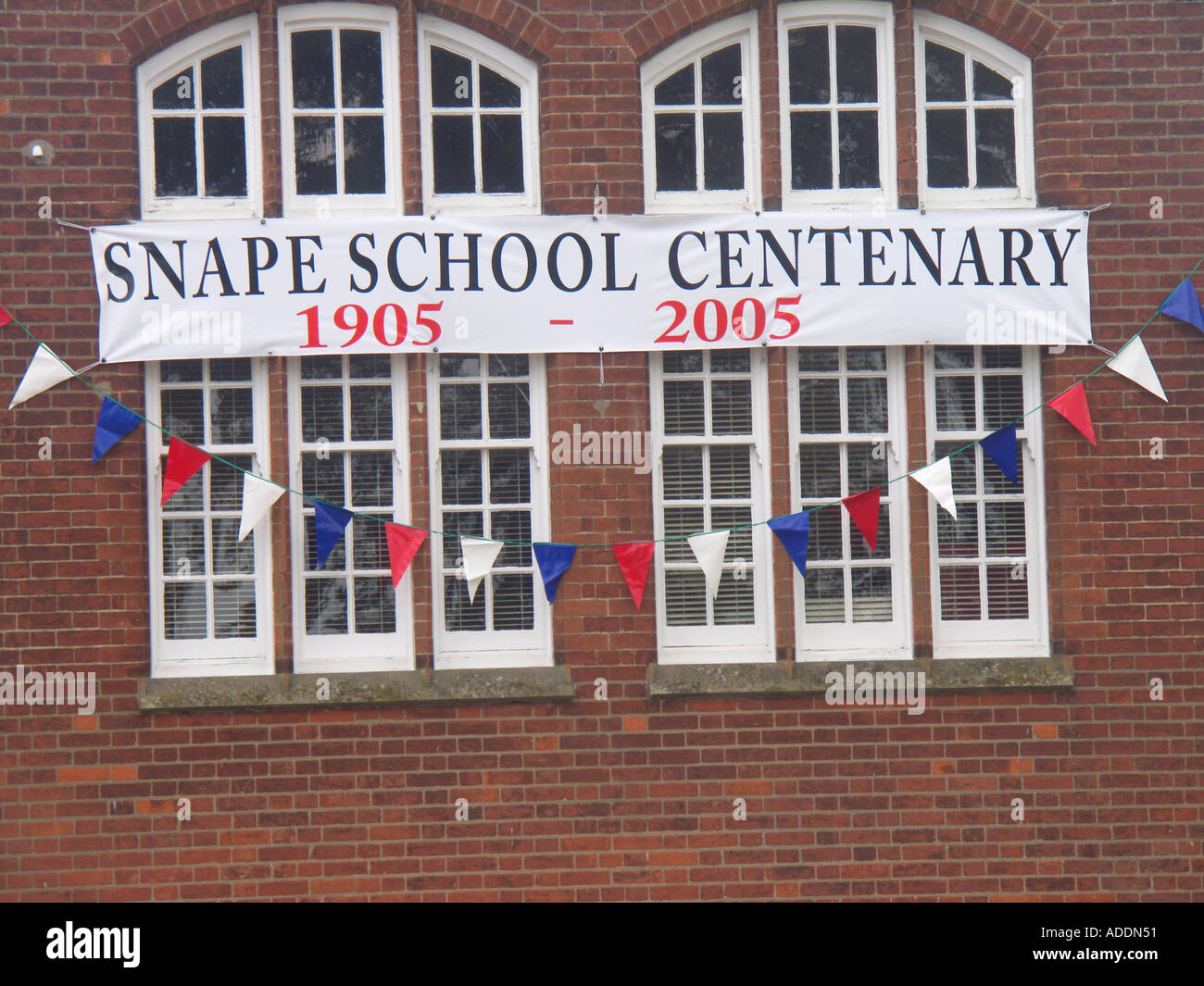 Snape school centenary 2005 Suffolk England Stock Photo - Alamy