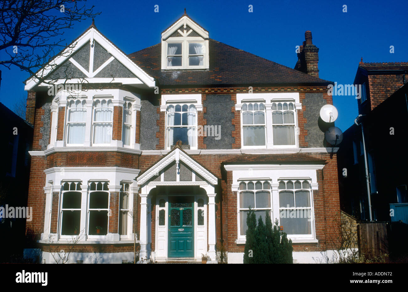 Edwardian houses West London Stock Photo - Alamy