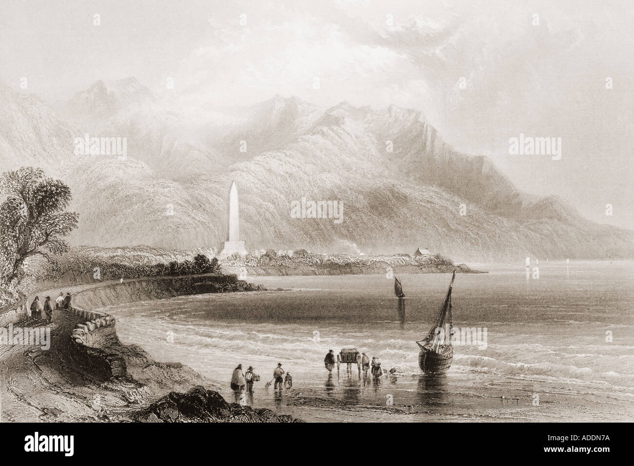 Monument of General Ross, Rostrevor, County Down, Ireland Stock Photo ...