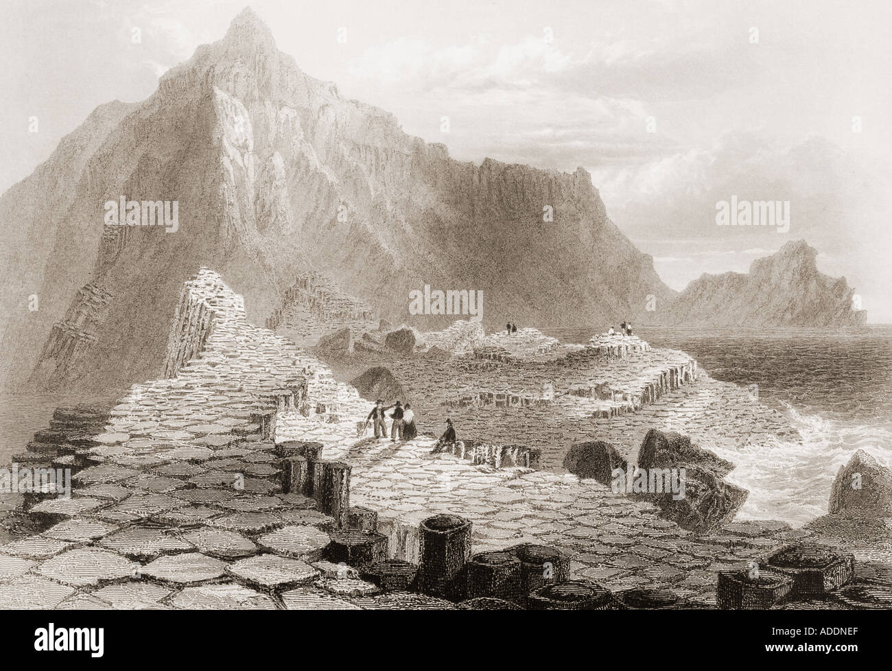 Scene on the Giants Causeway Stock Photo - Alamy