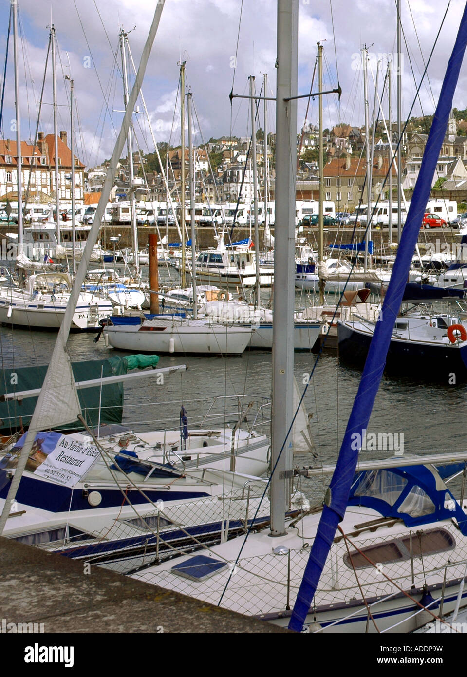 Panoramic View of Deauville Port English Channel La Manche Normandy ...