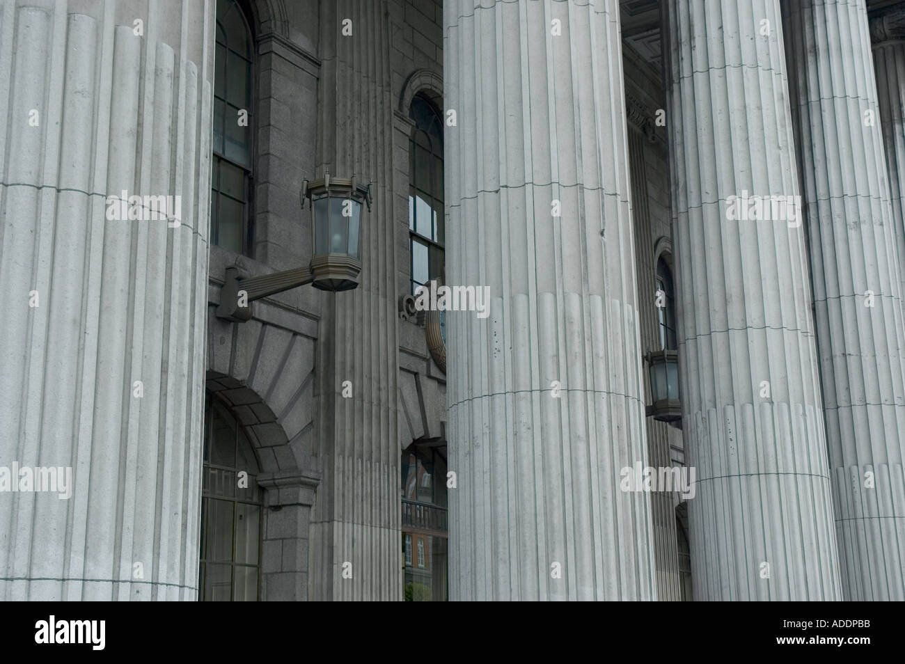 The bullet riddled bullets on the pillars outside the General Post ...