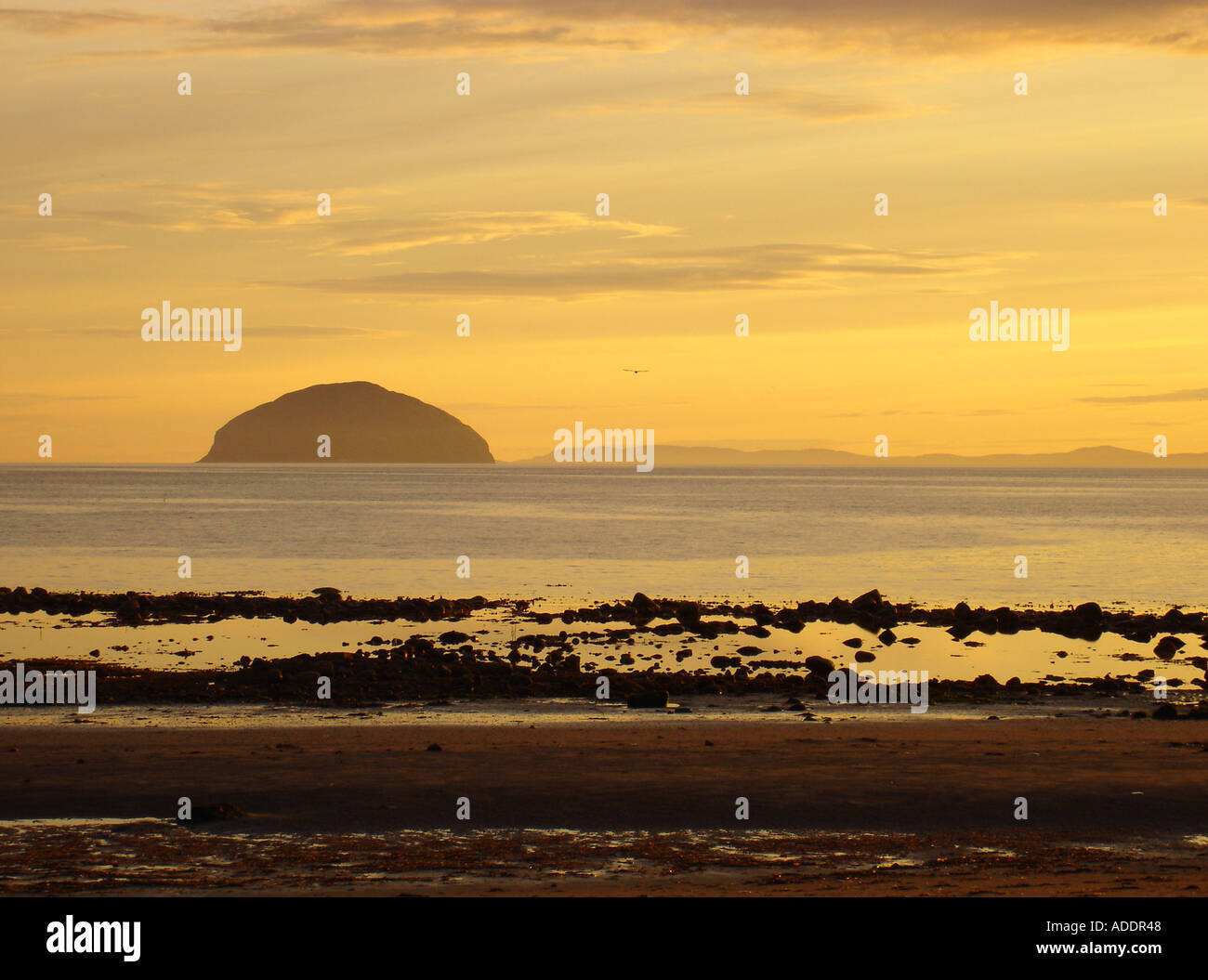 Sunset Ailsa Craig Stock Photo - Alamy