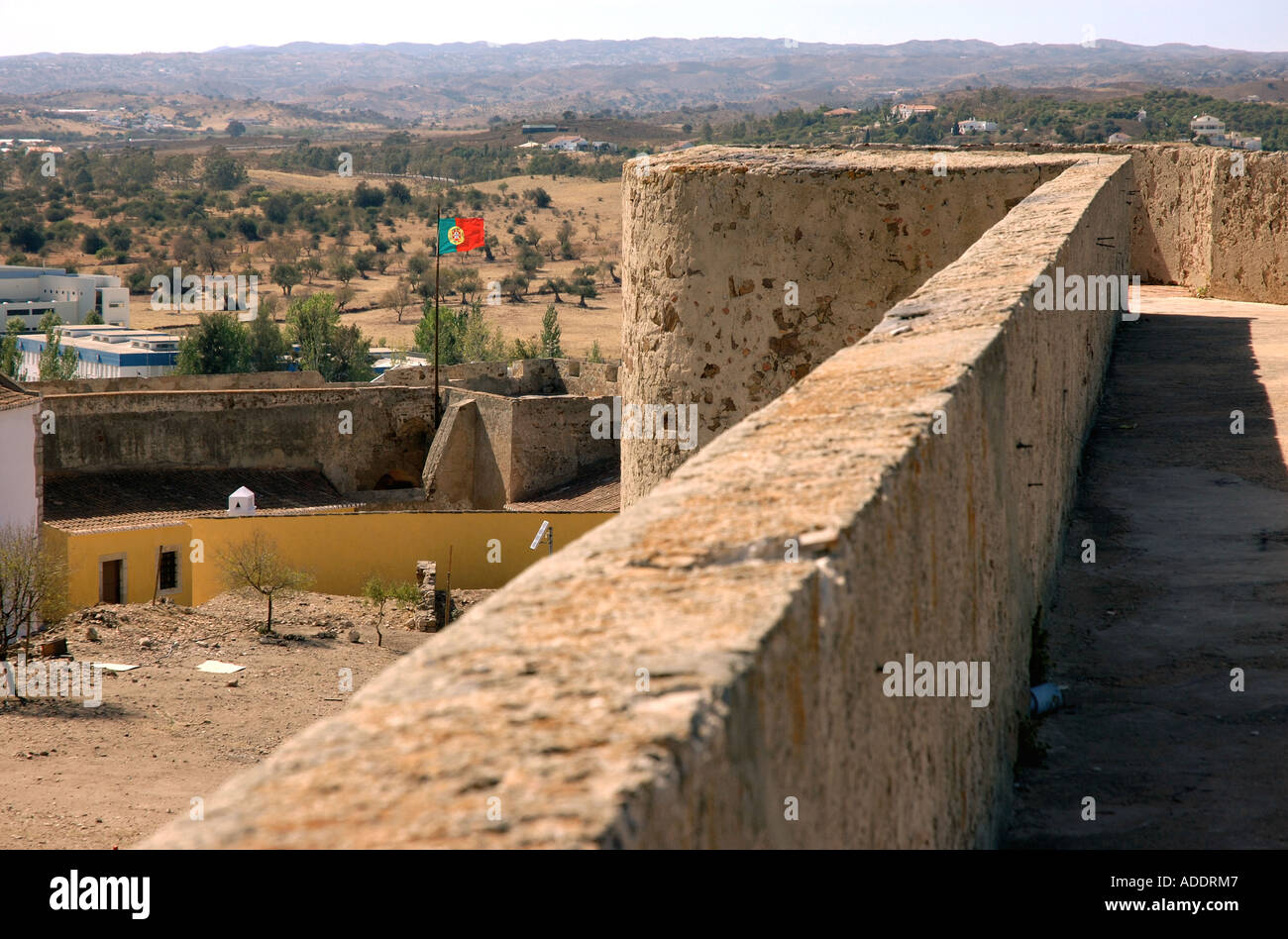 Panoramic view of medieval Moorish Castle Castelo & Fort São Sebastião ...