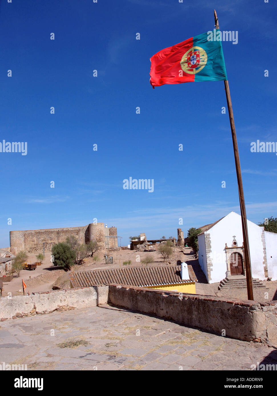 Panoramic view of medieval Moorish Castle Castelo & Fort São Sebastião ...