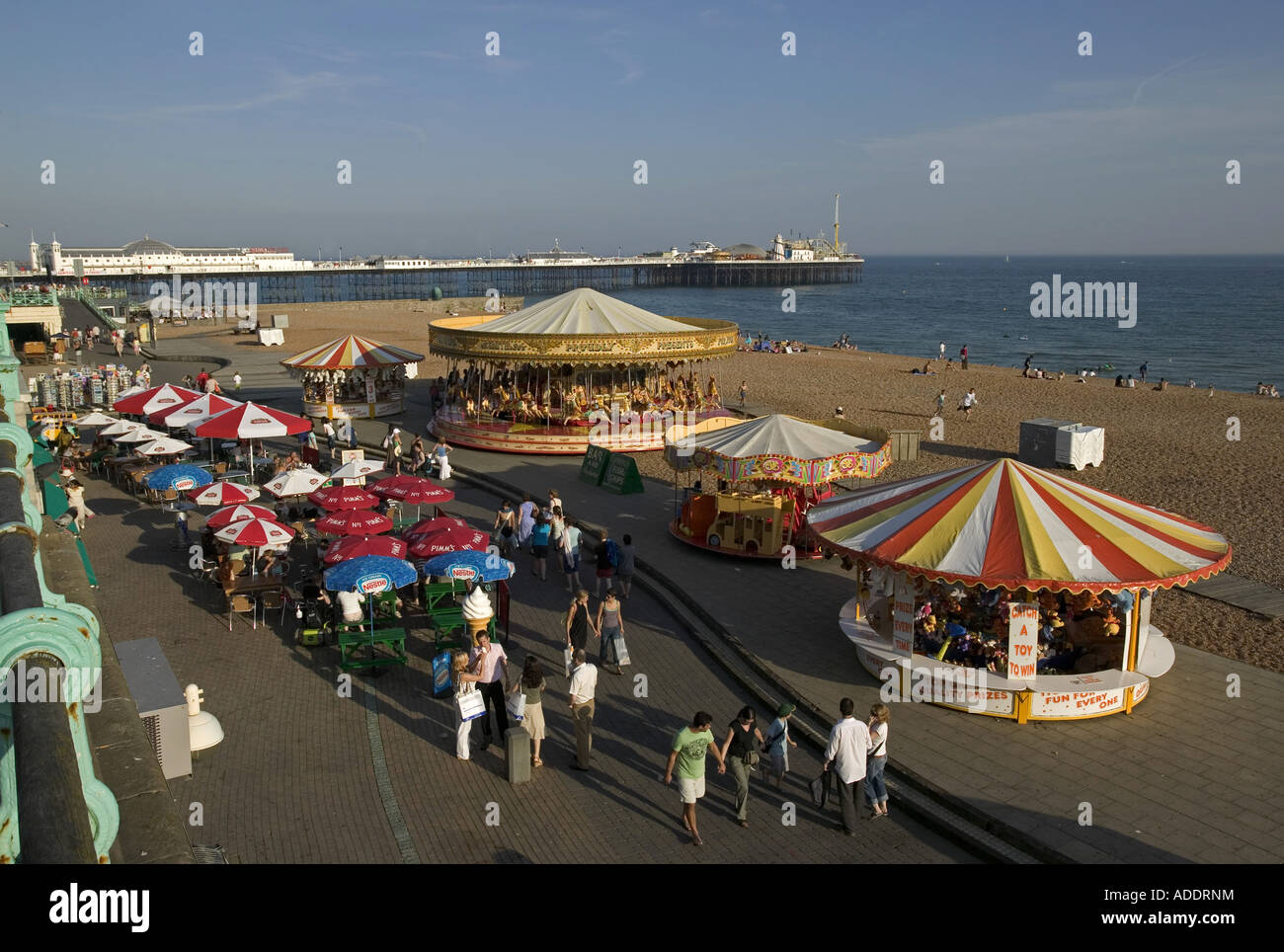 View of Brighton Sea Front and Palace Pier Stock Photo - Alamy