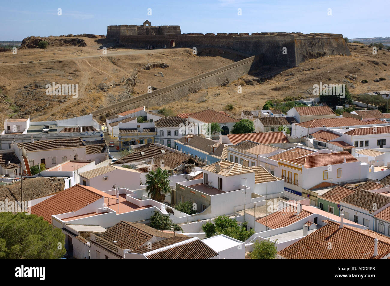Panoramic view of Castro Marim medieval Moorish Castle Castelo & Fort ...