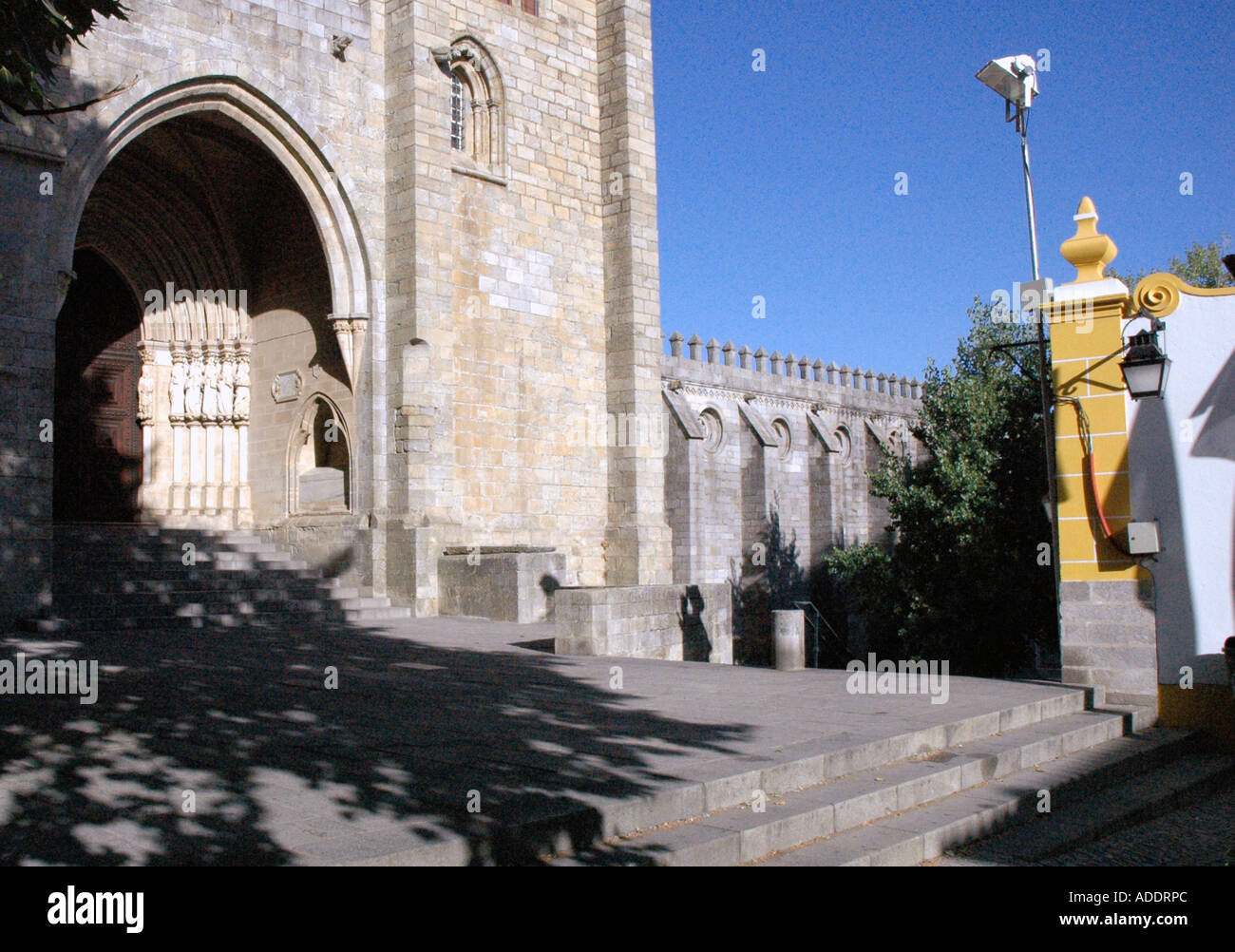 View of Evora city centre beautiful medieval era walled Unesco World ...