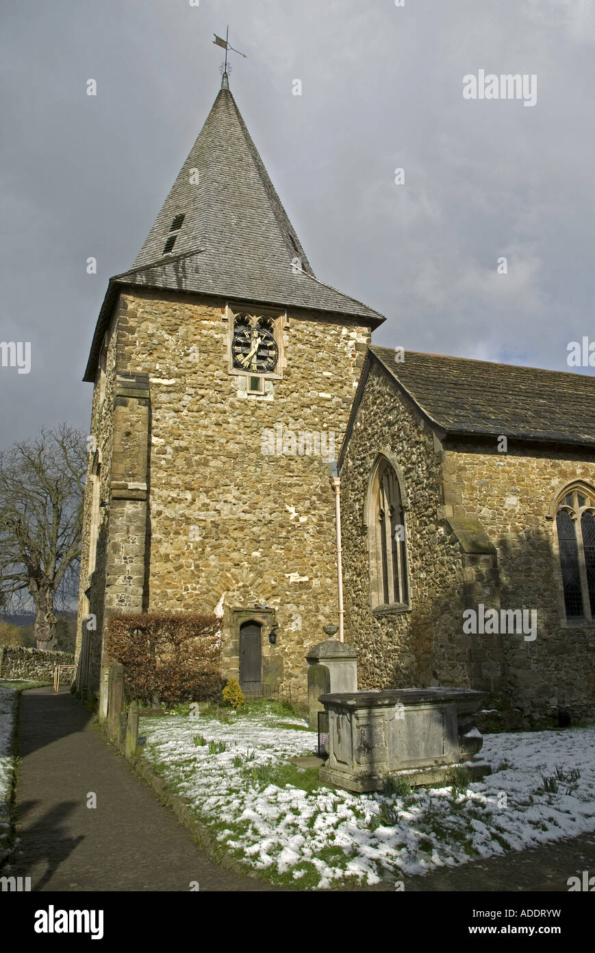 The 14th Century St Marys Church in Westerham Kent Stock Photo - Alamy