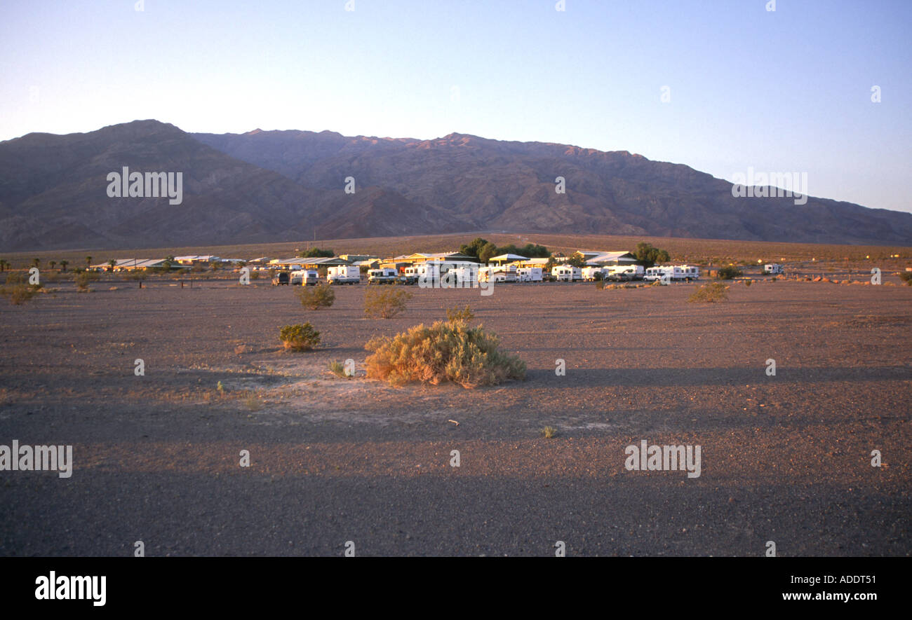 Camp site Stovepipe Wells Death Valley national park California USA ...