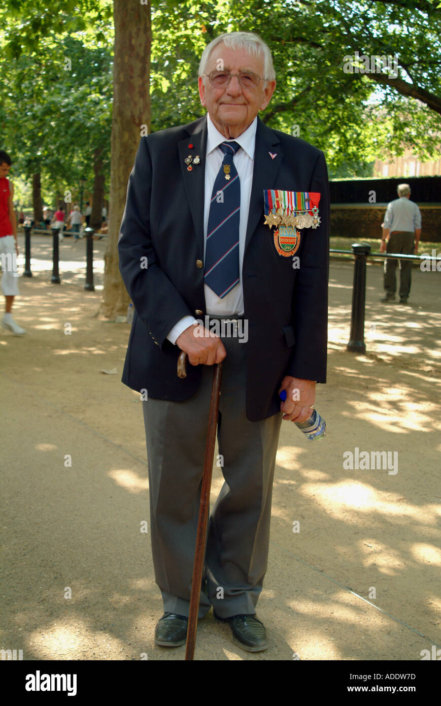 BRITISH WORLD WAR TWO VETERAN PROUDLY POSING DURING THE CELEBRATING THE ...