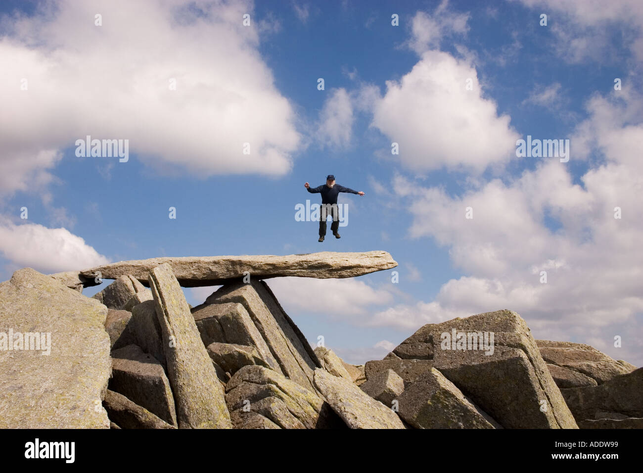 Pat Bennett in mid air above The Cantilever a wellknown feature near ...