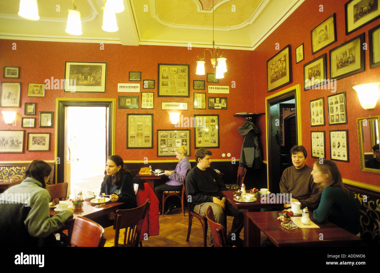 Interior view of Cafe Knoesel Heidelberg Germany Stock Photo - Alamy