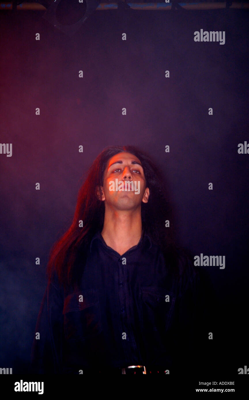Singer of Goth Band Voices of Masada Stock Photo - Alamy
