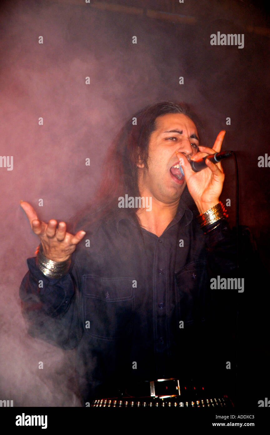 Singer of Goth Band Voices of Masada Stock Photo - Alamy