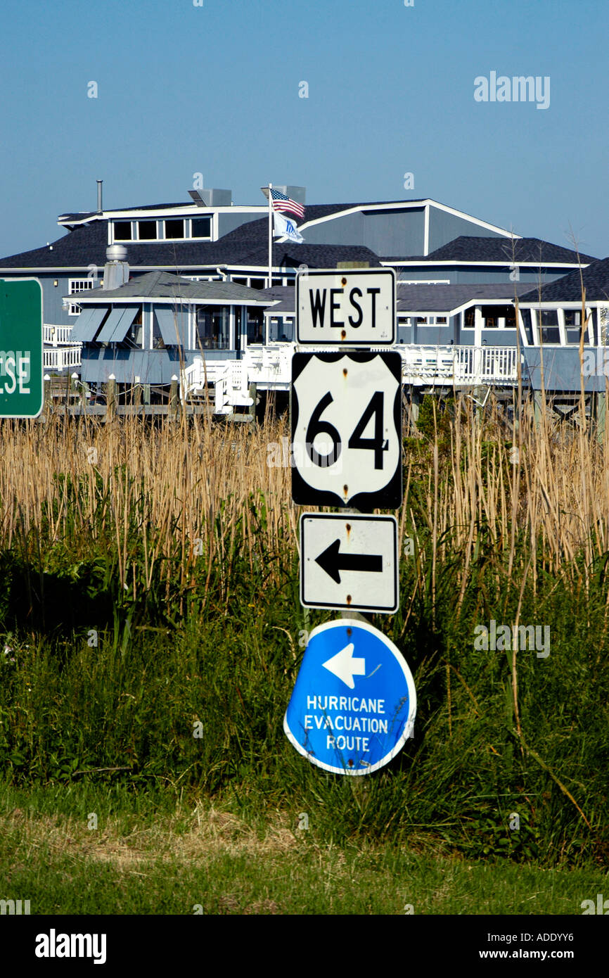 Hurricane Evacuation Route sign, Highway 64 near Roanoake, VA Stock ...