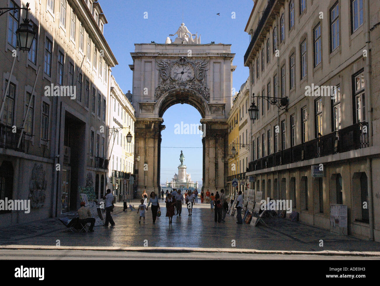 Arco da Rua Augusta Street Lisbon Costa Lisboa Portugal Iberia Europe ...