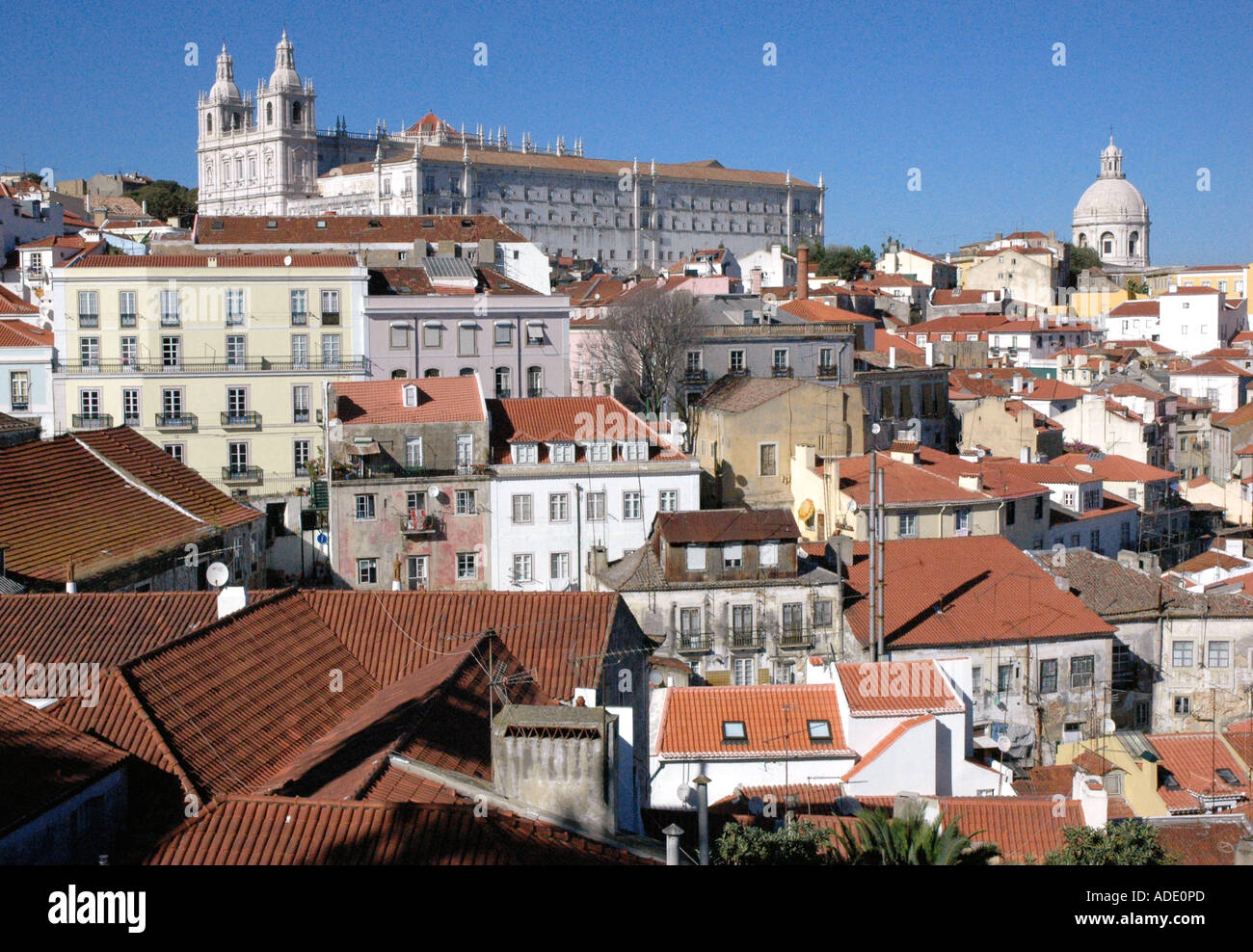 Panoramic view of the capital city Lisbon Costa Lisboa Portugal Iberia ...