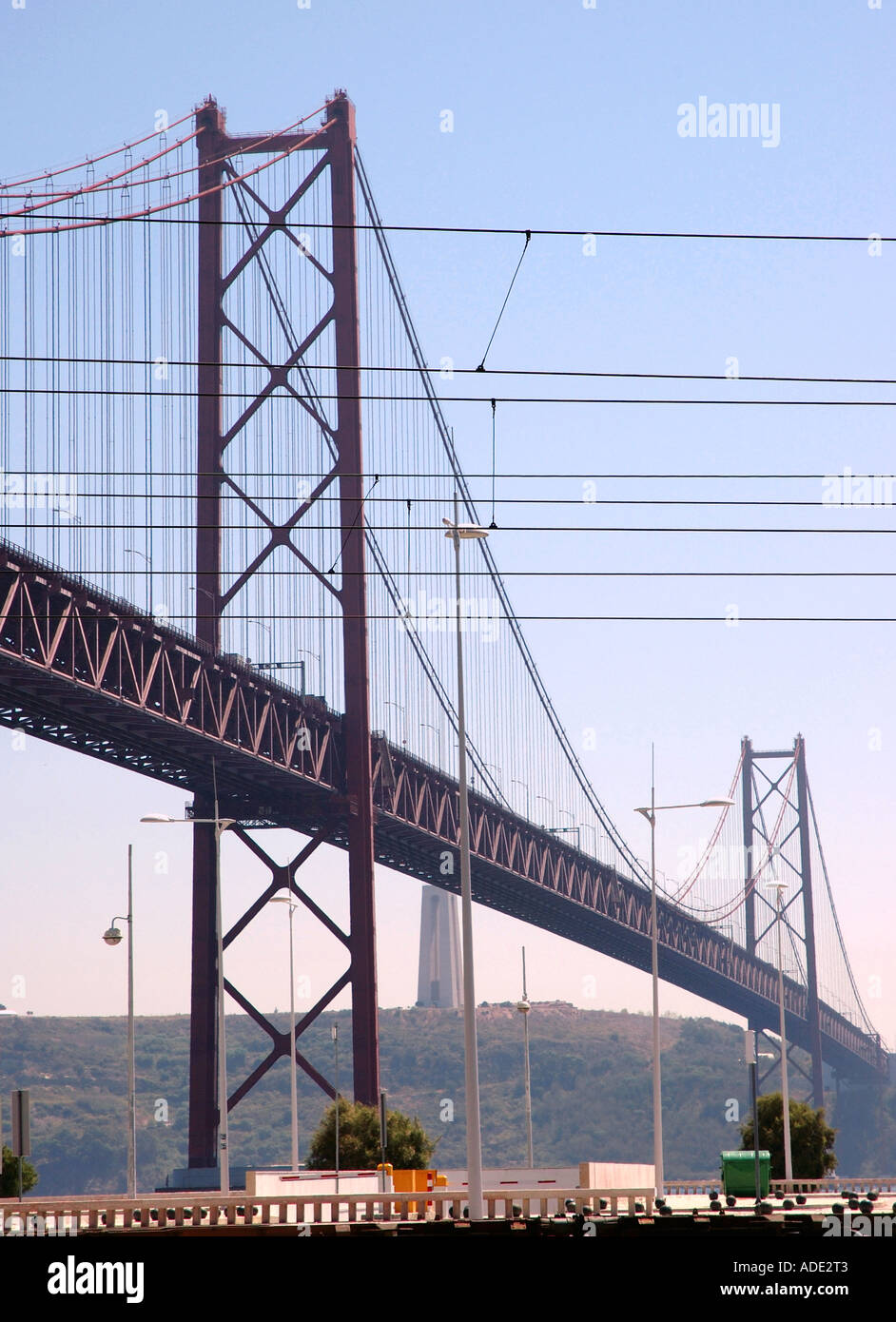 Vasco da Gama Bridge over the Tagus river from Belem quarter to south ...
